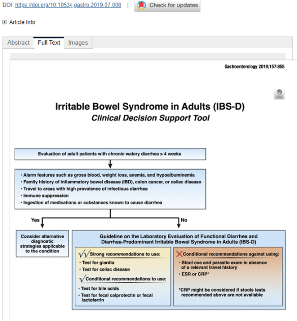 AGA Guidelines for Evaluation of Functional Diarrhea and IBS-D ...